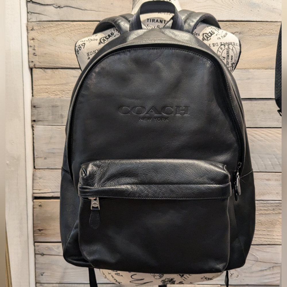 Coach Black Leather Backpack - Gem